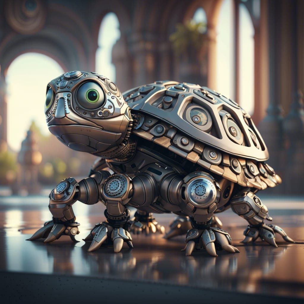 Robot turtle - AI Generated Artwork - NightCafe Creator