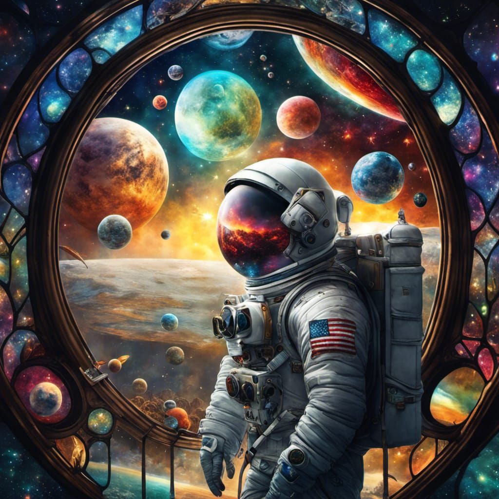 The universe through a stained glass lens 2 - AI Generated Artwork ...
