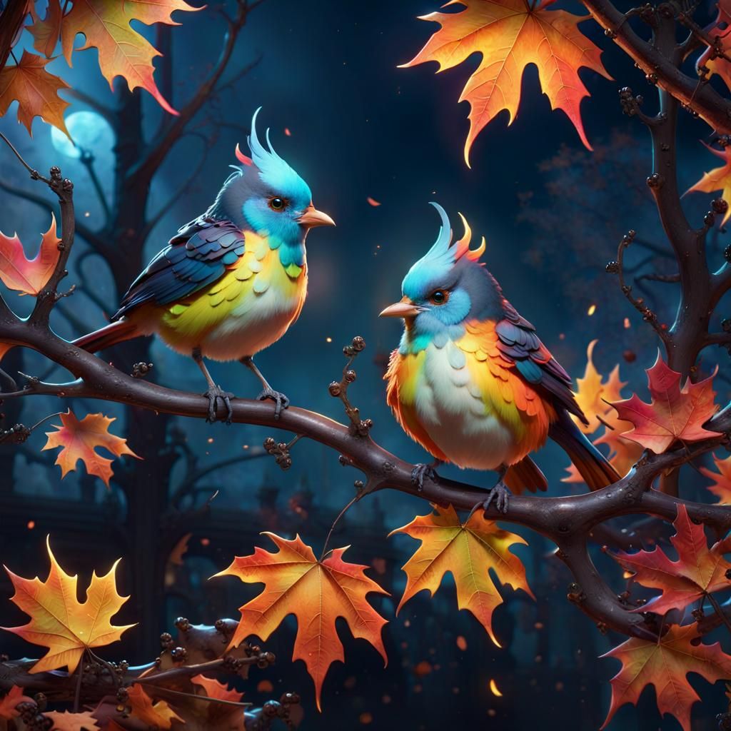 Fantasy birds - AI Generated Artwork - NightCafe Creator