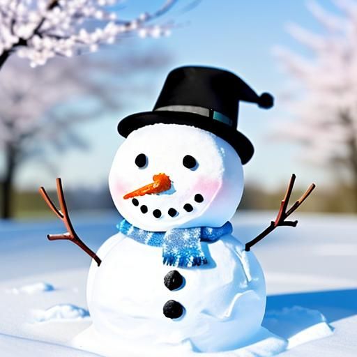 Snowman - AI Generated Artwork - NightCafe Creator