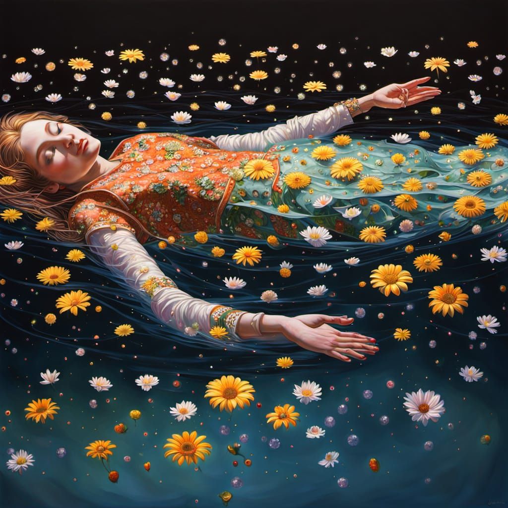 Floating out of body woman - Floating out of body woman