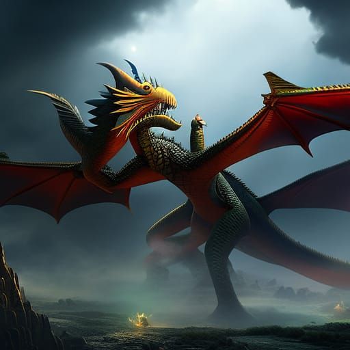 Confused Dragon - AI Generated Artwork - NightCafe Creator