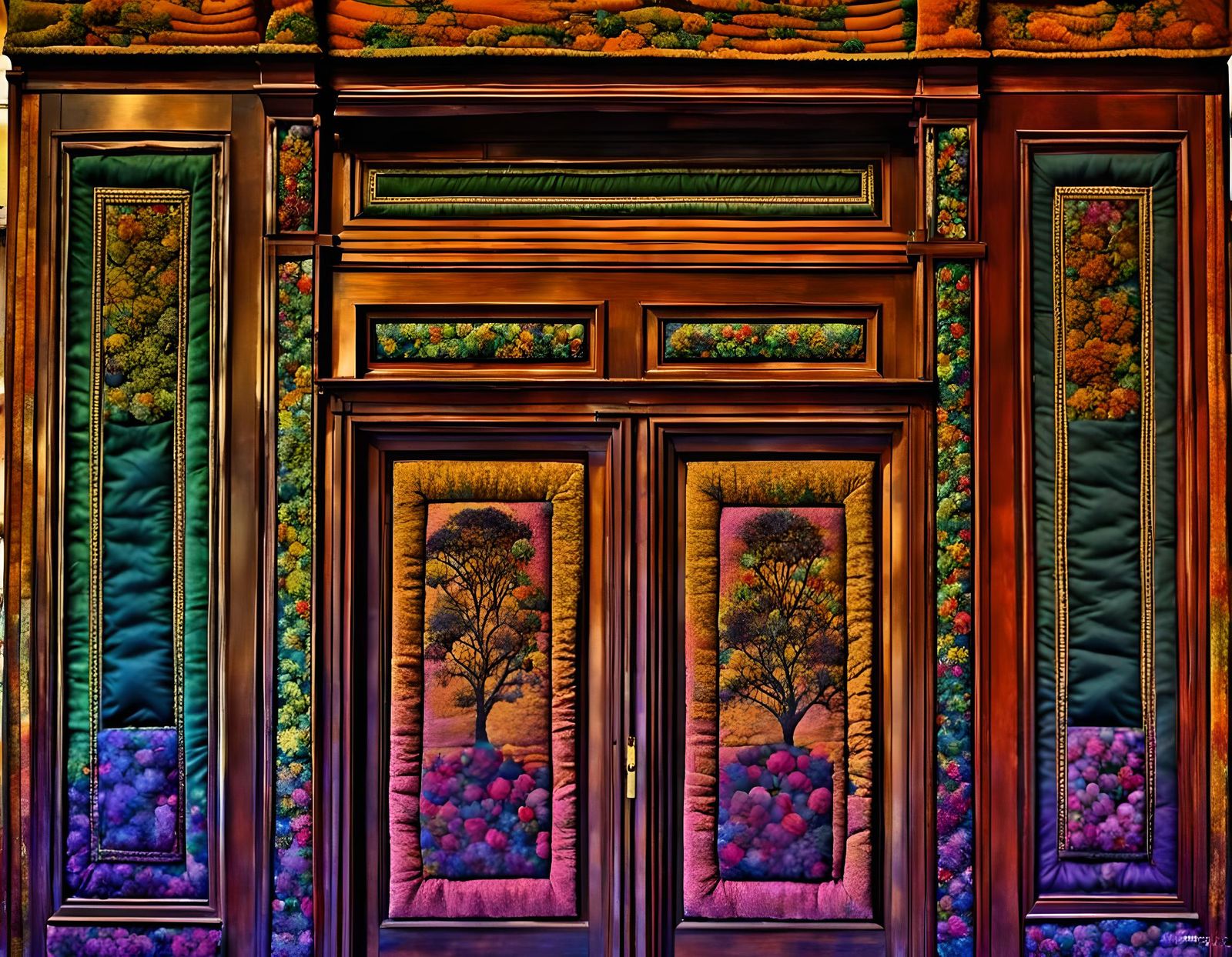 Heaven's Crusted Velvet Doors - AI Generated Artwork - NightCafe Creator