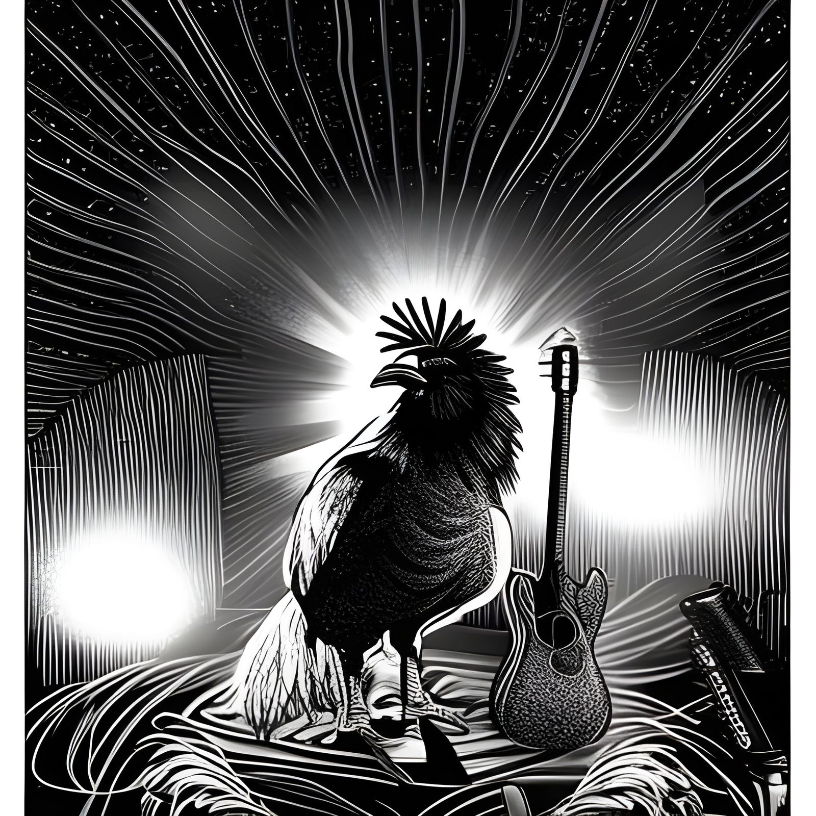 Elvis the Rooster - AI Generated Artwork - NightCafe Creator
