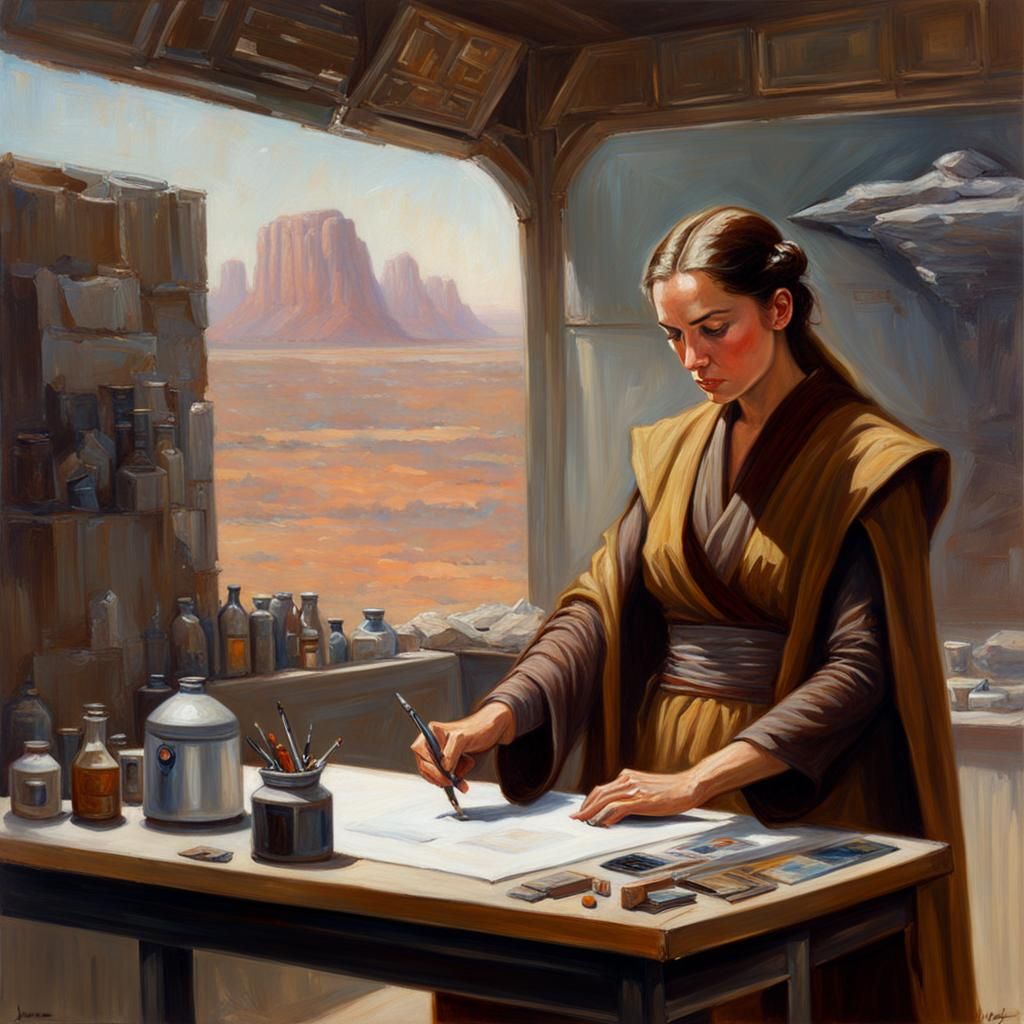 jedi artist at work - AI Generated Artwork - NightCafe Creator