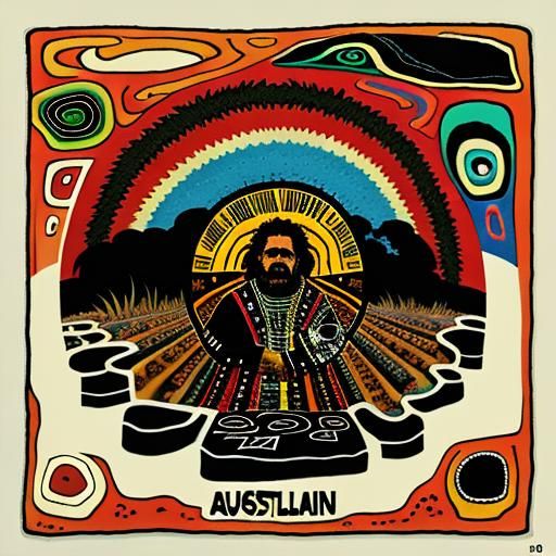 Australian Aboriginal stoner rock,album cover - AI Generated Artwork ...