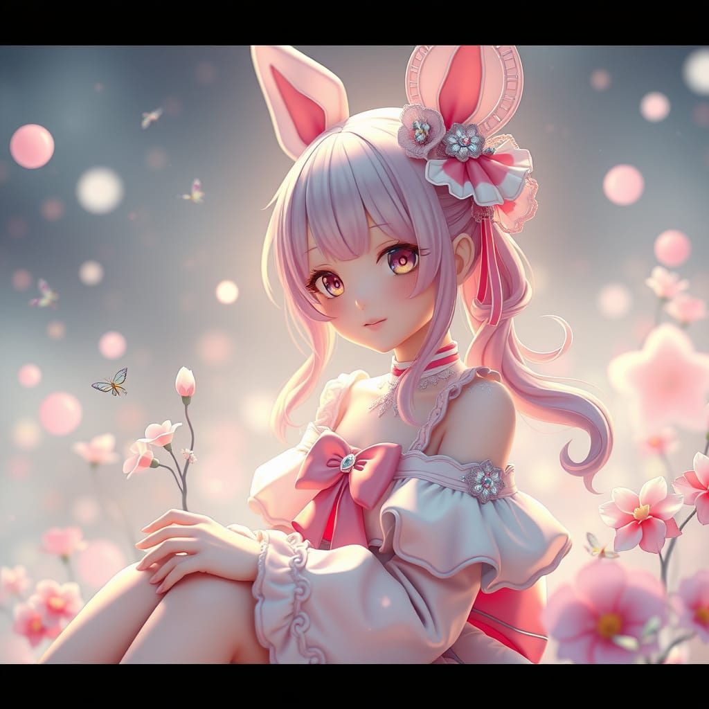 My Melody - Vibrant Anime Goddess in Elegant Attire