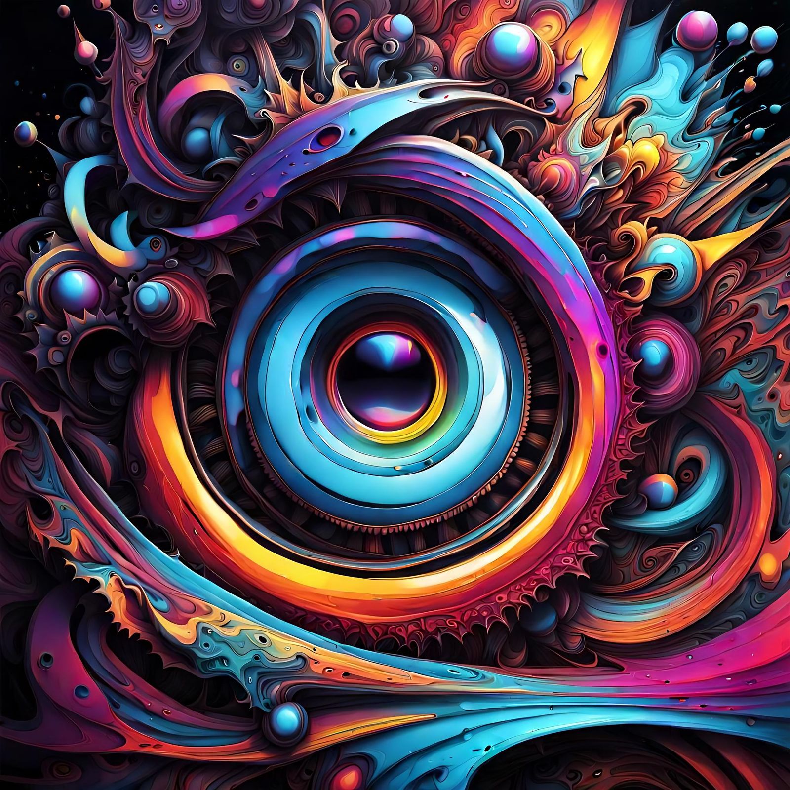 Imagine instrumental trance music and create a masterpiece digital art ...