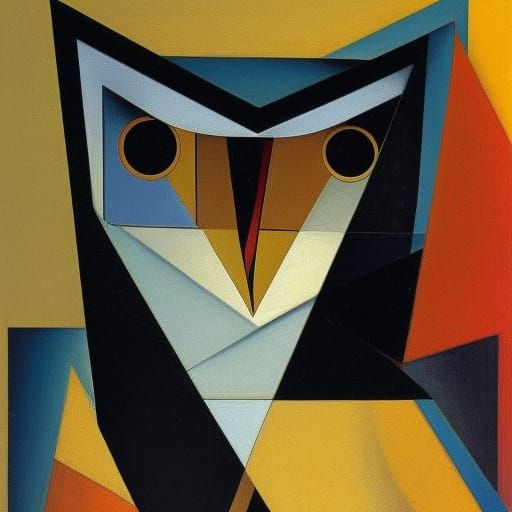 Cubist Owl - AI Generated Artwork - NightCafe Creator