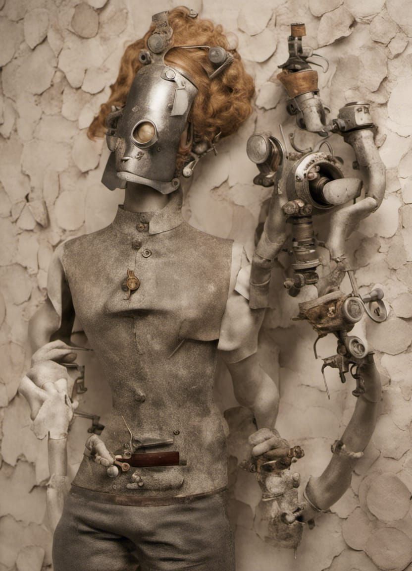 humanoid automata;old bathroom fittings used to make steam-driven ...