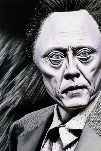 Death ::Christopher Walken:: portrait head and shoulders by Ralph ...