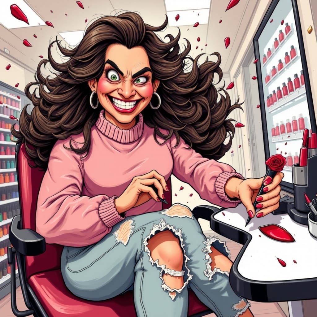 Angry Meemaw gets her nails done at the nail salon