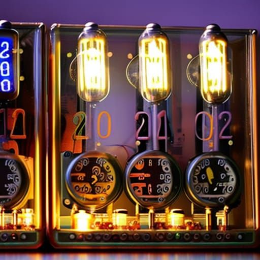 The nixie tube clock time is 4:20 - AI Generated Artwork - NightCafe ...