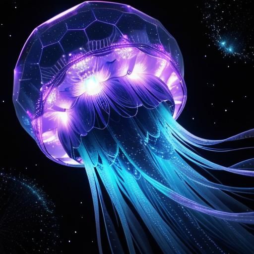 Space jellyfish - AI Generated Artwork - NightCafe Creator