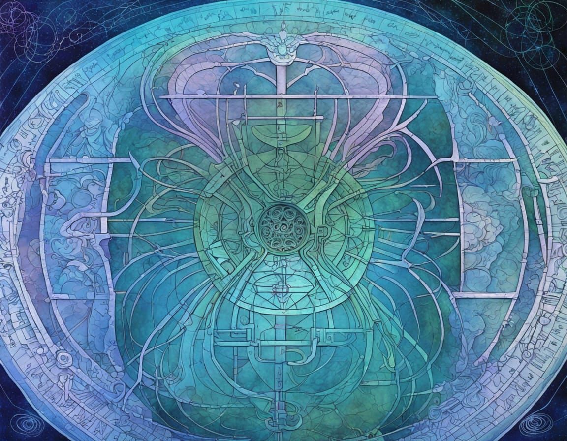 Ancient Celtic Mosaic of Interconnected Sacred Geo... - AI Art