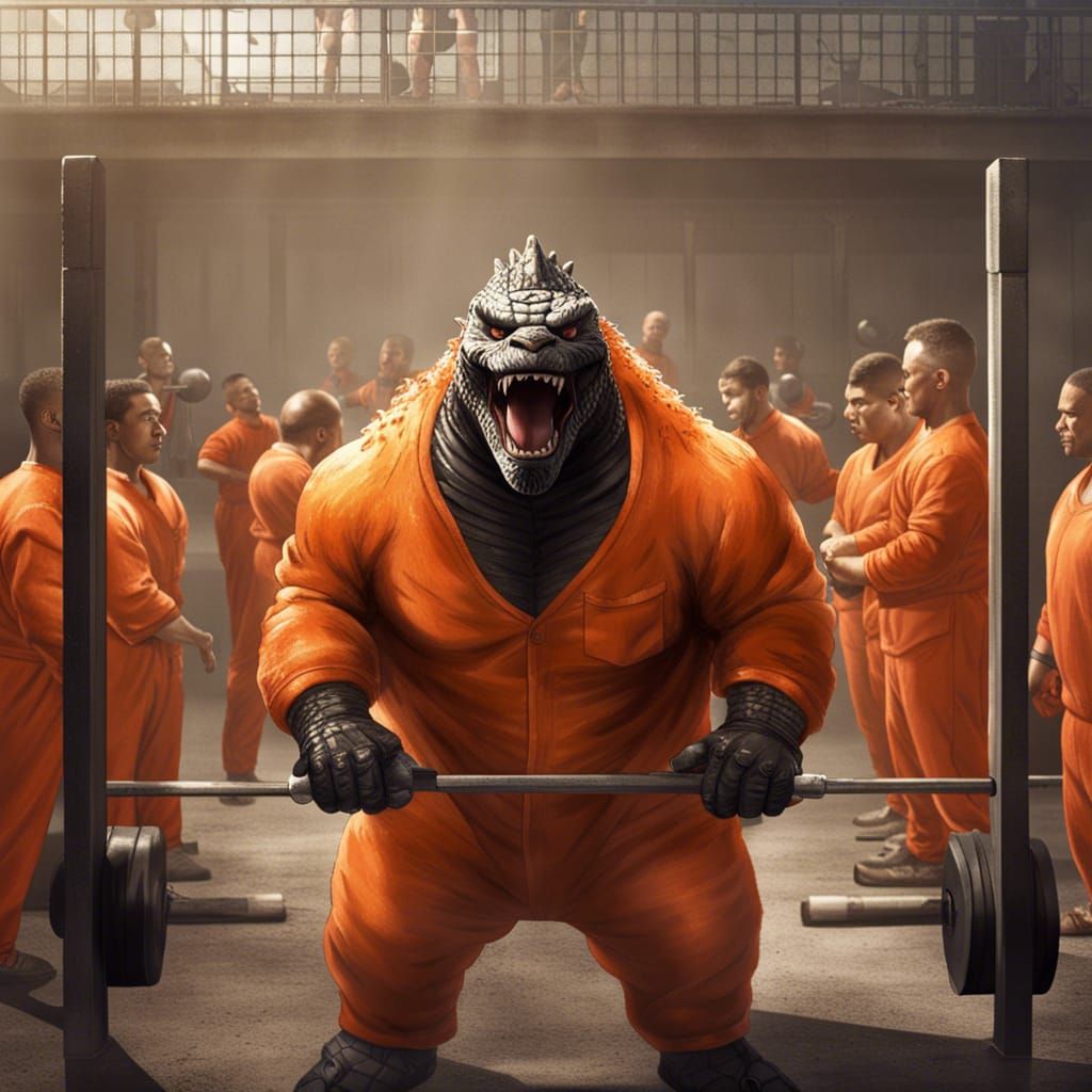 Godzilla The Criminal - AI Generated Artwork - NightCafe Creator