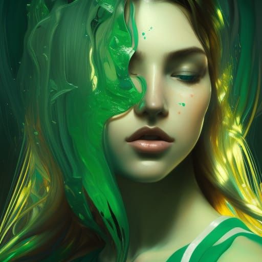 Liquid Emerald - AI Generated Artwork - NightCafe Creator