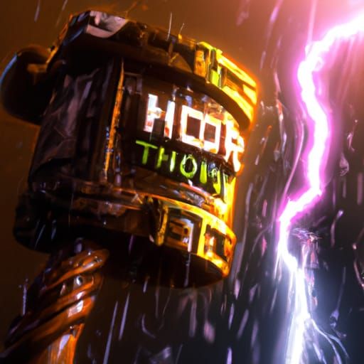 Thor's Mjolnir, thunder - AI Generated Artwork - NightCafe Creator