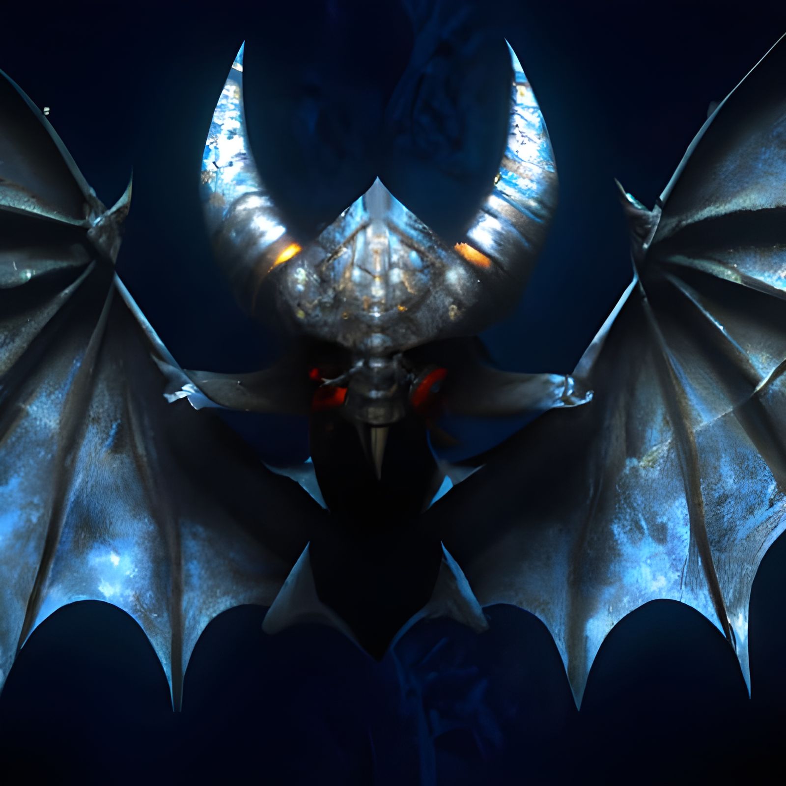 Flying Skull Monster 02 - AI Generated Artwork - NightCafe Creator