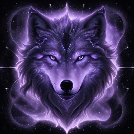 Cosmid wolf in the astral plain - AI Generated Artwork - NightCafe Creator