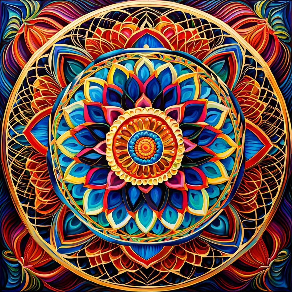 Spirograph Mandala - AI Generated Artwork - NightCafe Creator