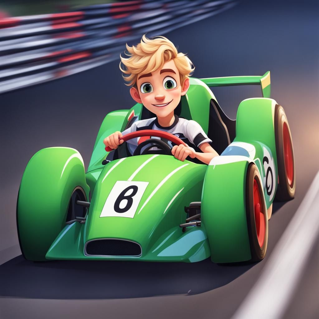 Adrien agreste car racing - AI Generated Artwork - NightCafe Creator