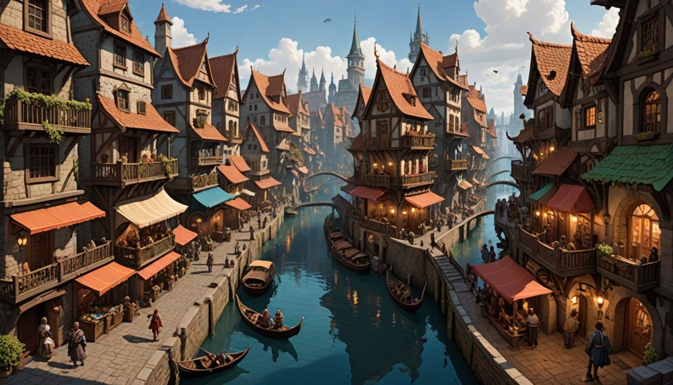 Main canal of Raven's Bluff, Faerun