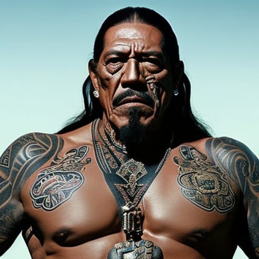 Danny Trejo covered in an epic scenario - AI Generated Artwork ...