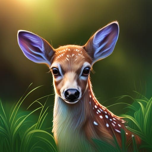Deer fawn - AI Generated Artwork - NightCafe Creator