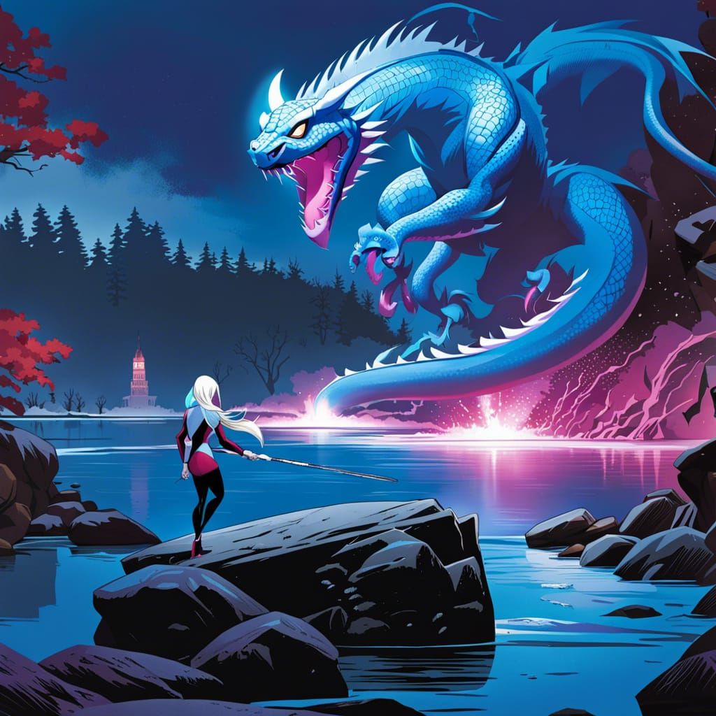 Blue dragon - AI Generated Artwork - NightCafe Creator