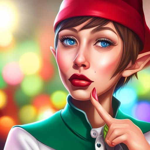 Colorful Christmas Elf - AI Generated Artwork - NightCafe Creator