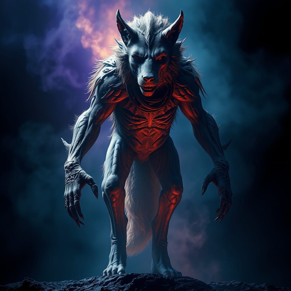 skin walker - Majestic Skin Walker in Ancient Mystical Aura