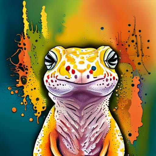 leopard gecko, portrait
