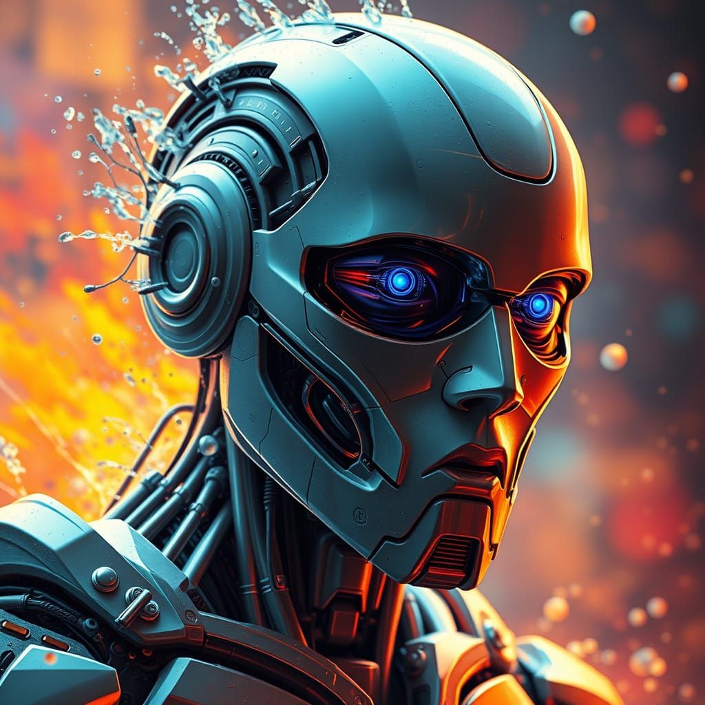 android replicant - Android Replicant in Hyperrealistic Mid-...