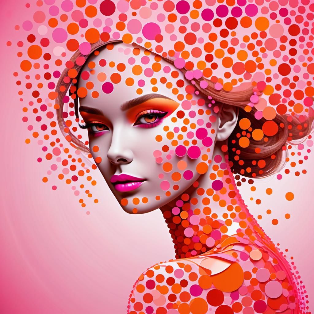 Abstract portrait made of circles and dots - AI Generated Artwork ...