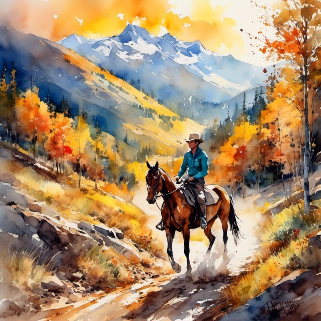 Horseback Riding - AI Generated Artwork - NightCafe Creator