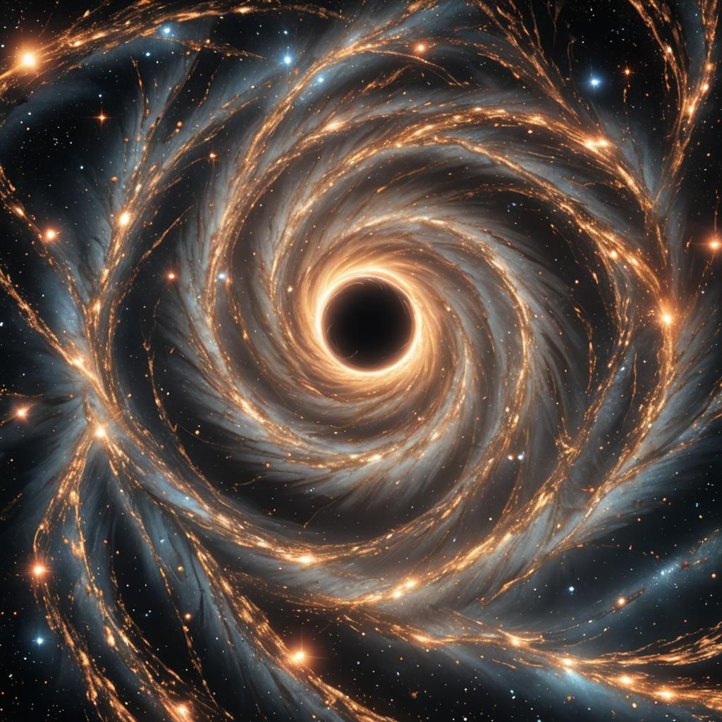 Black Hole Consuming the Light - AI Generated Artwork - NightCafe Creator