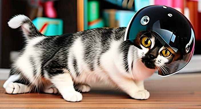 Meowing to human helmet translator - AI Generated Artwork - NightCafe ...