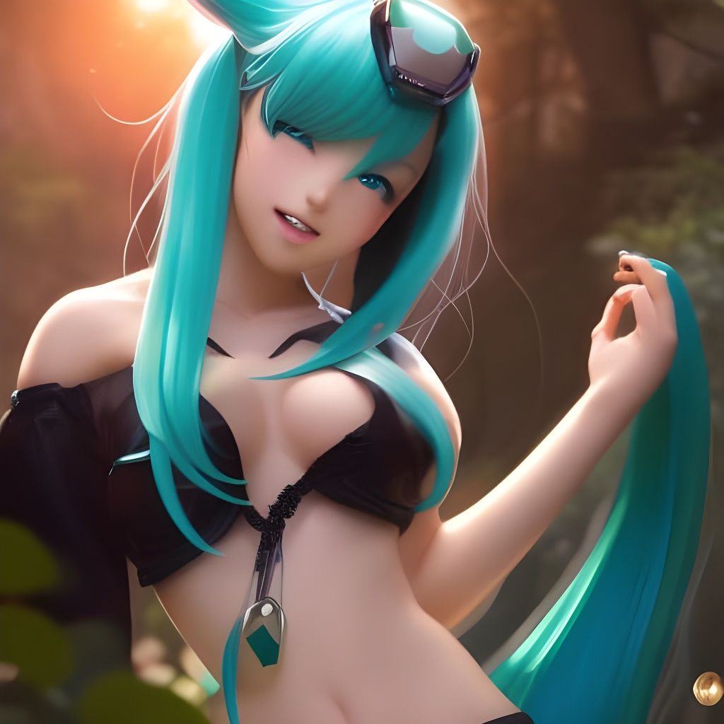 Hatsune miku 036 - AI Generated Artwork - NightCafe Creator
