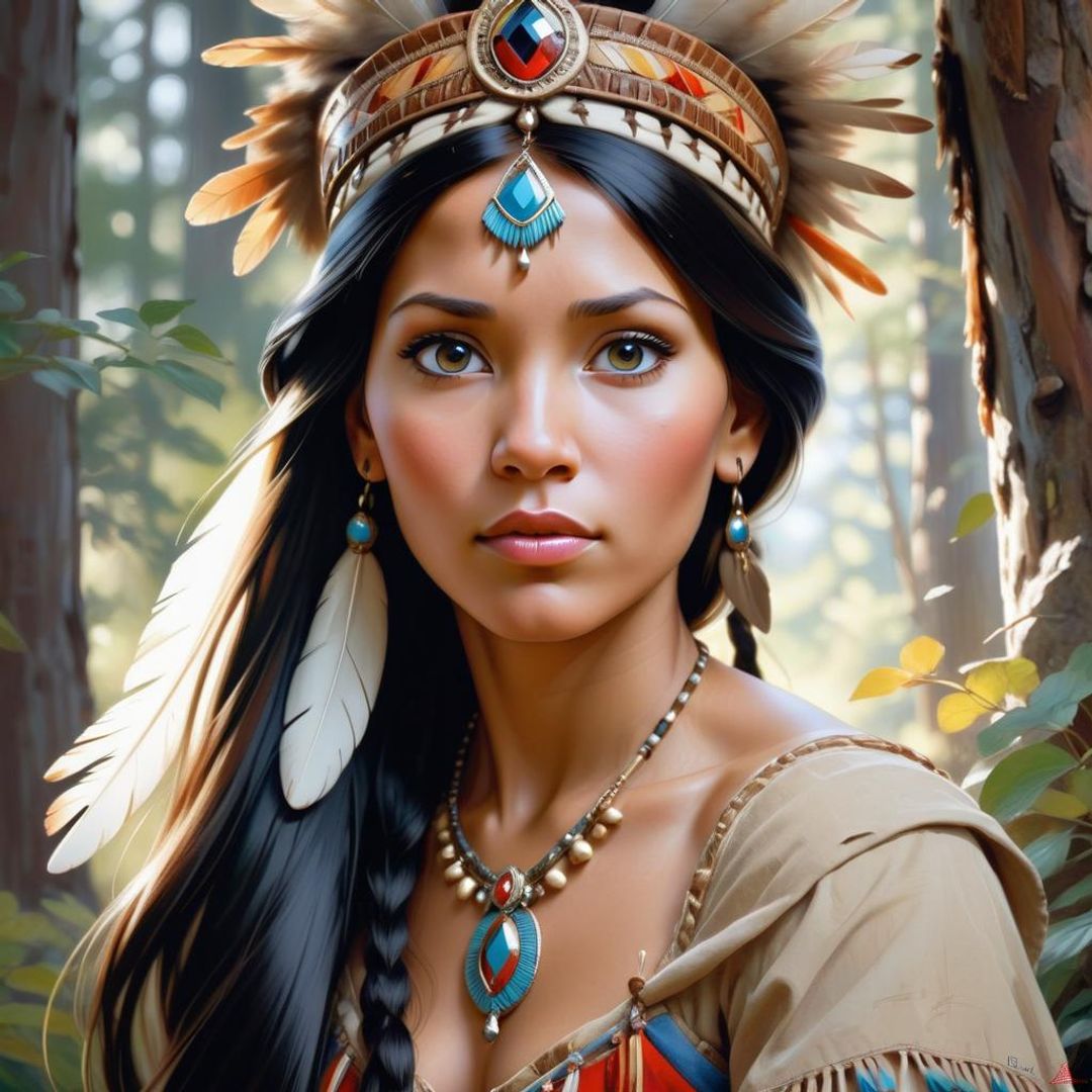 Pocahontas Series - AI Generated Artwork - NightCafe Creator