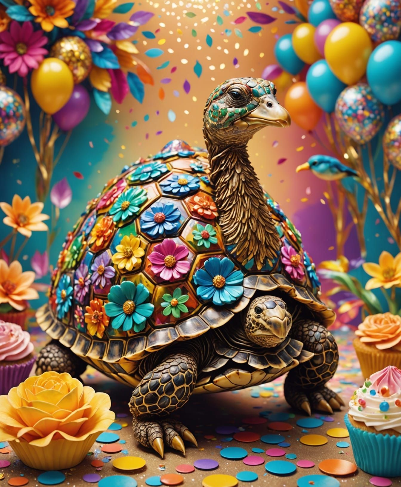 Carnaval - Magical Carnaval Scene with Tortoise and Duck in ...