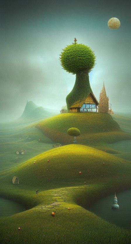 An epically surreal worldscape - AI Generated Artwork - NightCafe Creator