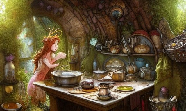 Arrietty's kitchen - AI Generated Artwork - NightCafe Creator
