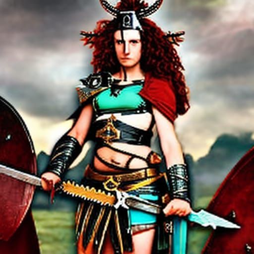 BOUDICA WARRIOR QUEEN ,BIG SWORD mysterious - AI Generated Artwork ...