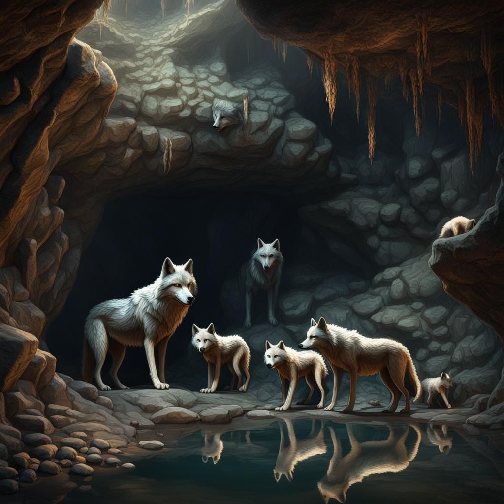 Wolves Den - AI Generated Artwork - NightCafe Creator