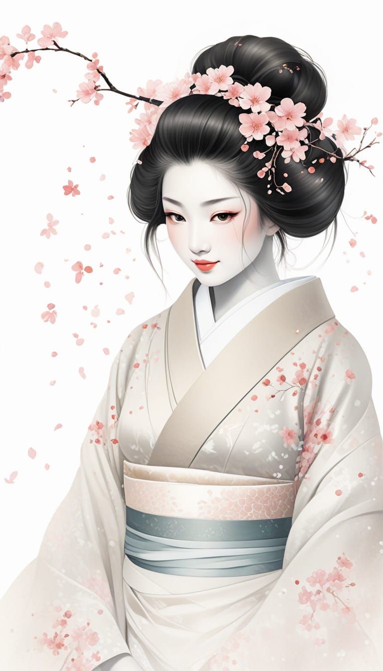 Geisha Lady (evolved with NW 50) - Serene Geisha in Whimsica...