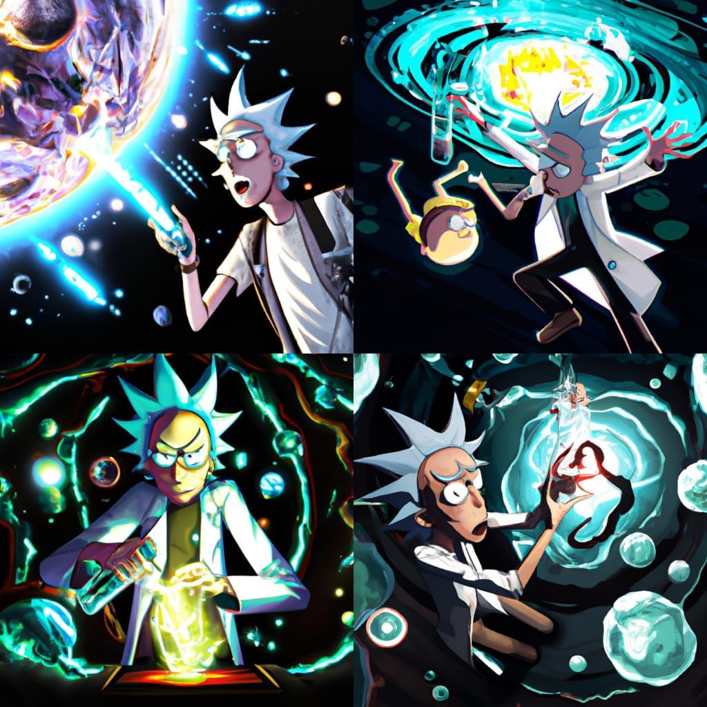 Rick Creating Dark Matters - AI Generated Artwork - NightCafe Creator