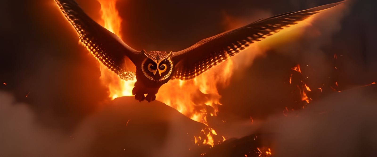 Fire owl - AI Generated Artwork - NightCafe Creator