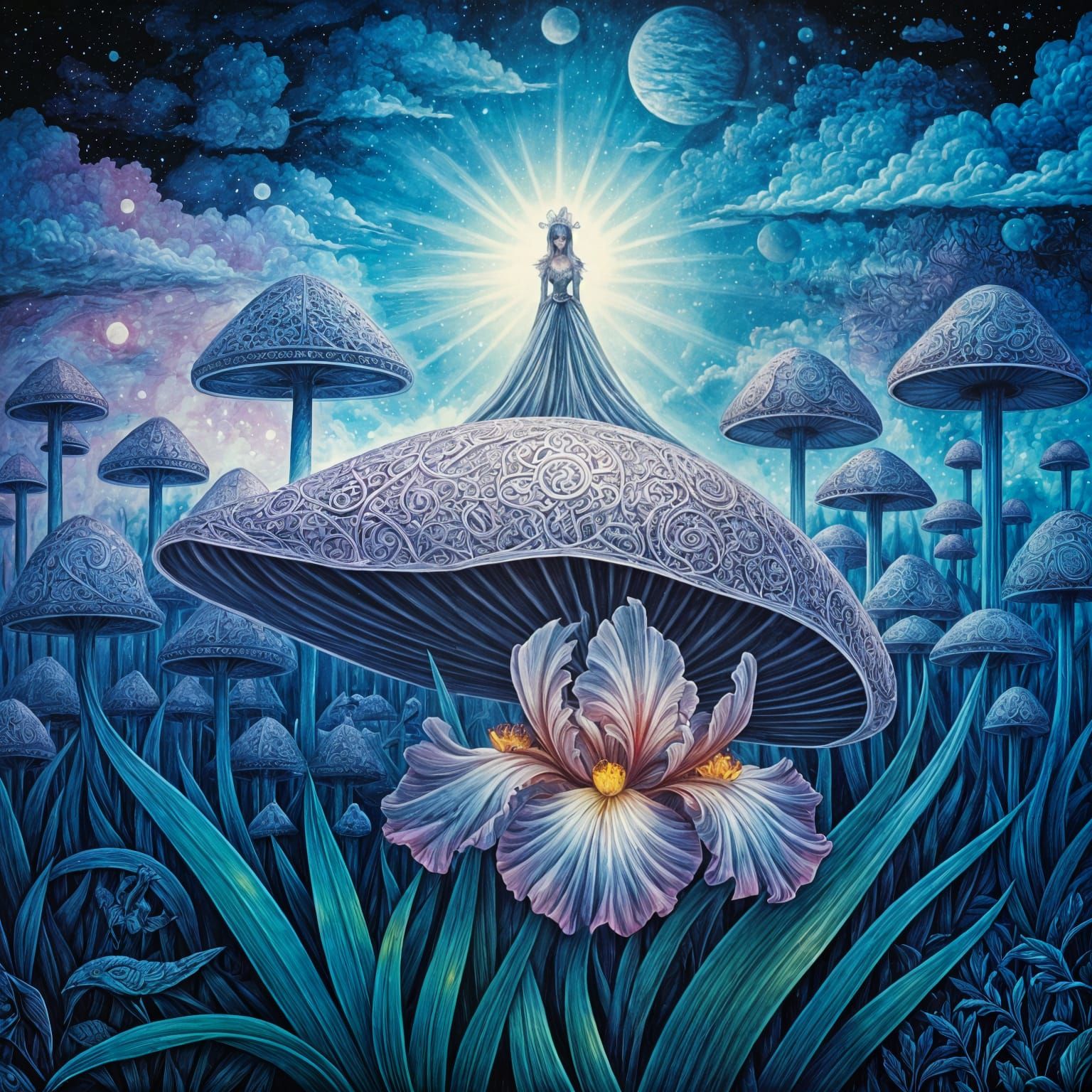 Hope brought from the Fungi-Fae - Ethereal Dreamscape with E...