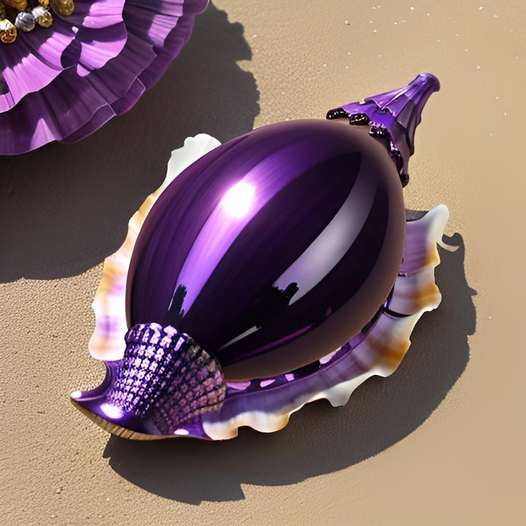 Purple conch shell - AI Generated Artwork - NightCafe Creator